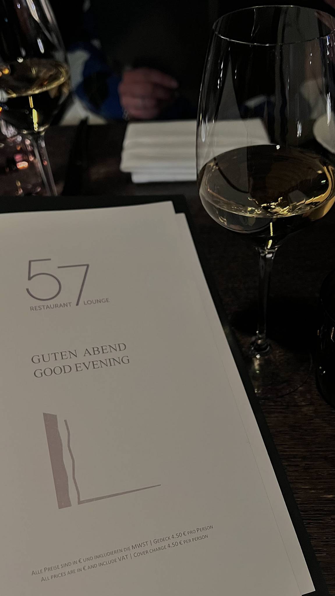 Menu at 57 Restaurant, Vienna