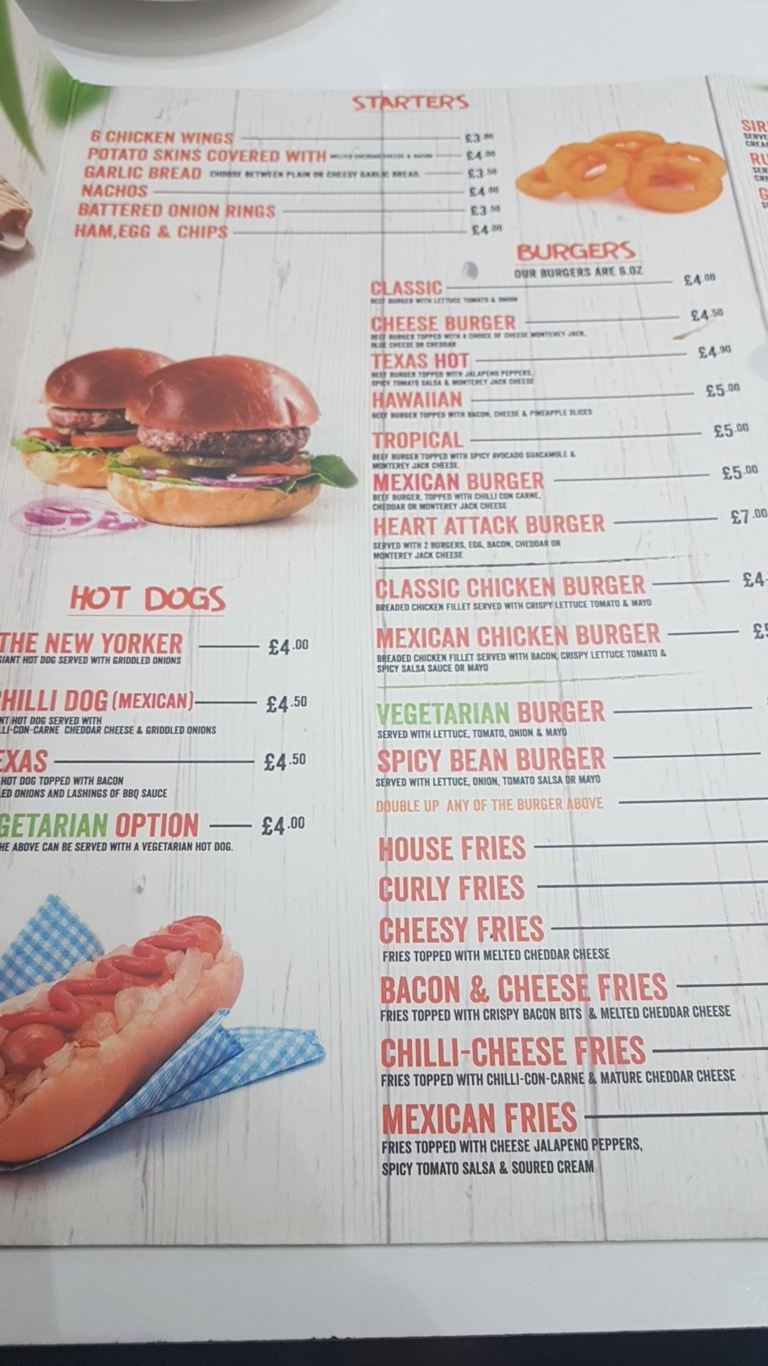 Menu at Arizona Diner & Cocktail Bar, Sheerness