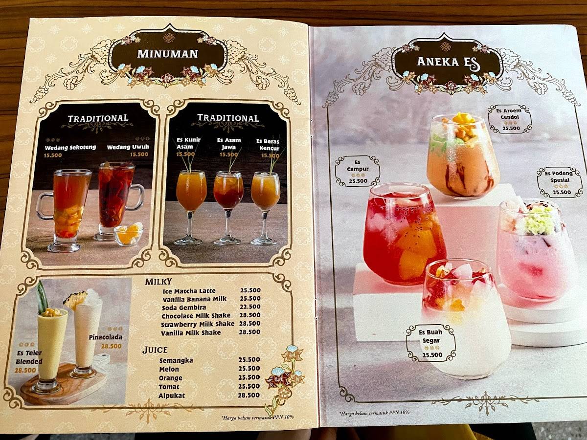 Menu at Aroem Restaurant & Ballroom, Semarang