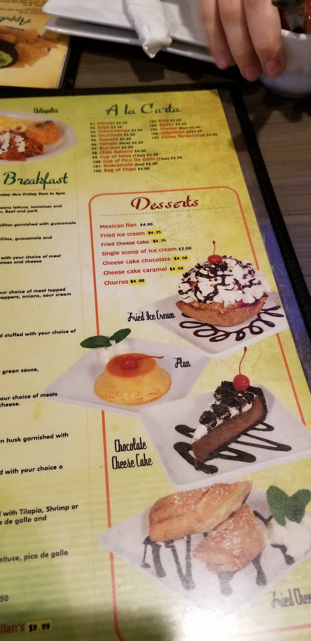 Menu at Asada Grill & Cantina restaurant, Highland, W 45th St