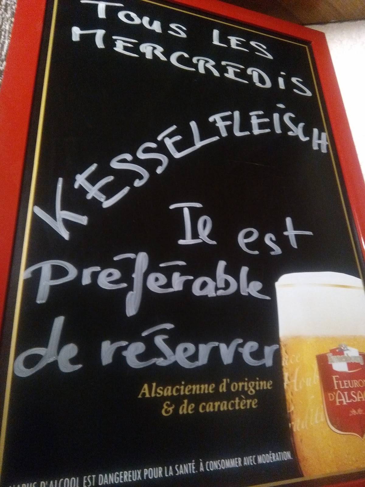 Menu au Restaurant Au Soleil, Hoffen