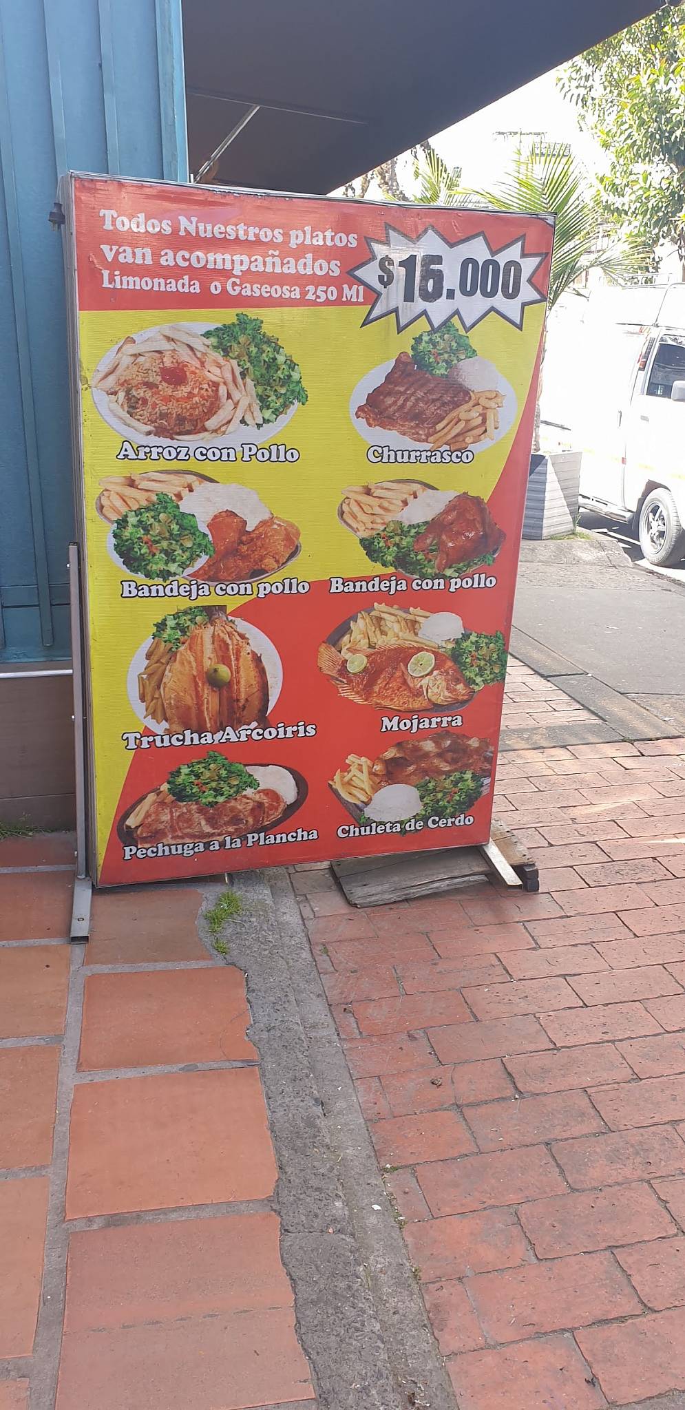 Menu at BRASAS SUPER RICO restaurant, Bogotá