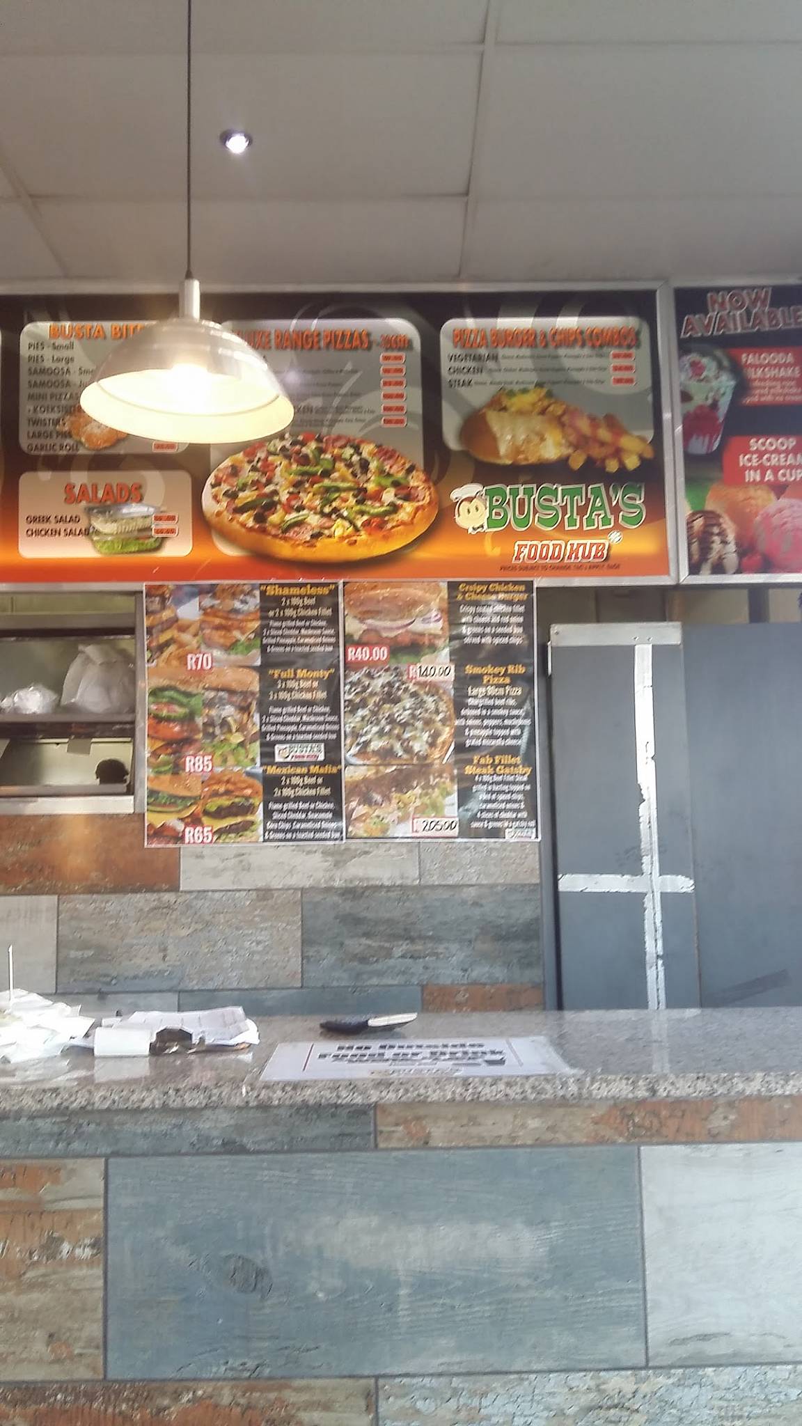 Menu at Busta's Food Hub restaurant, Paarl