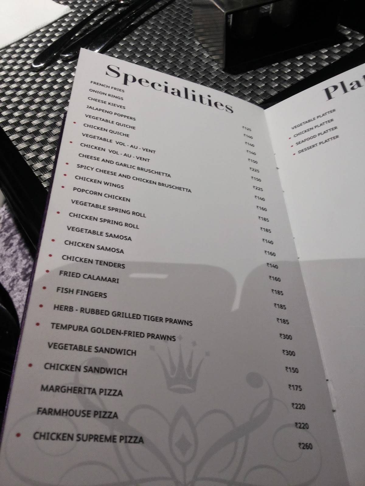 Menu at Cafe De Luxe, Chennai, Phoenix Market City, Food Court, 3rd ...