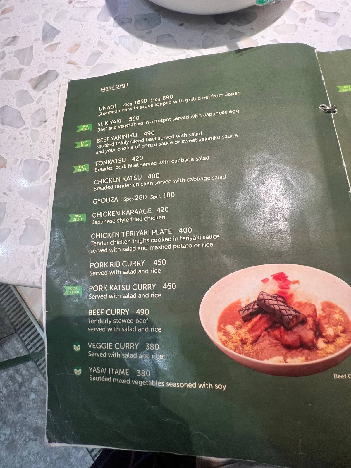 Menu at Chaya - SM City Baguio restaurant, Baguio