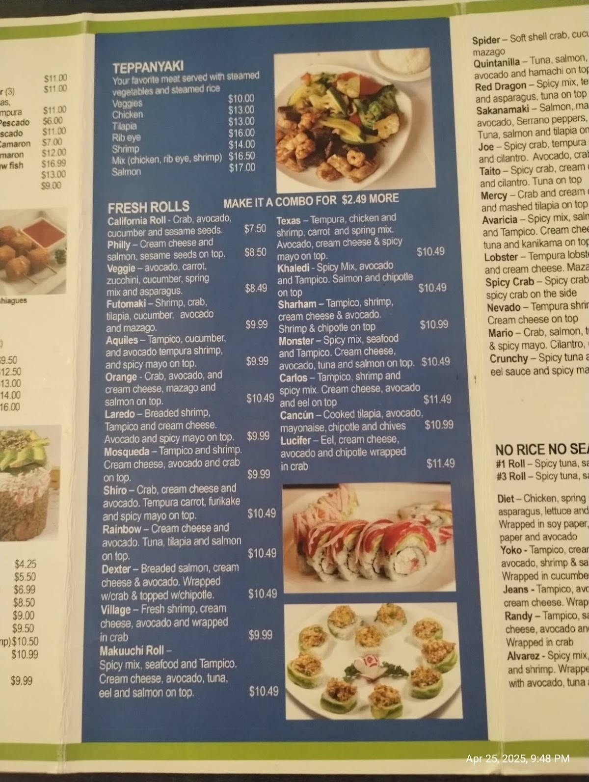 Menu at Chopsticks restaurant, Laredo, 313 W Village Blvd #110