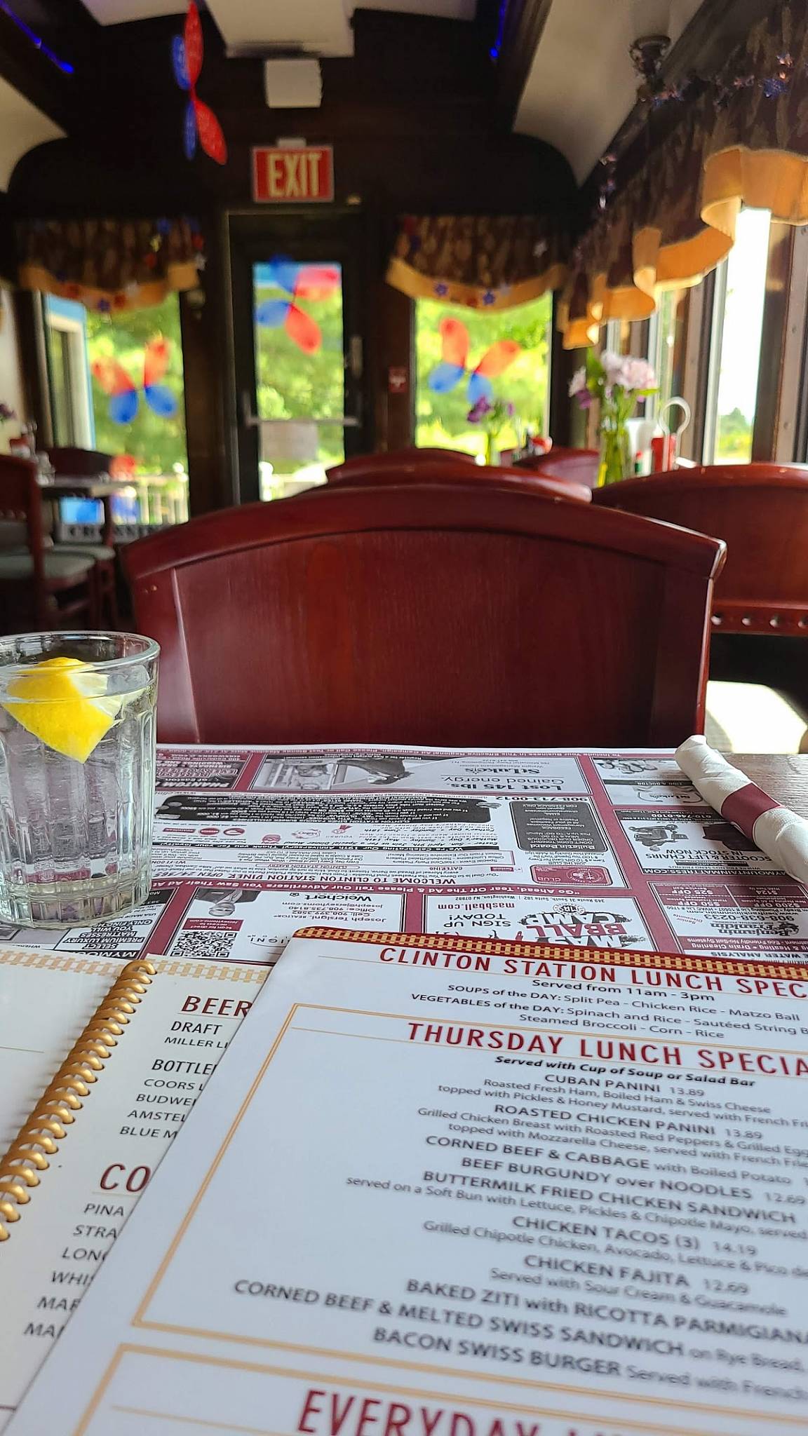 Menu at Clinton Station Diner restaurant, Clinton