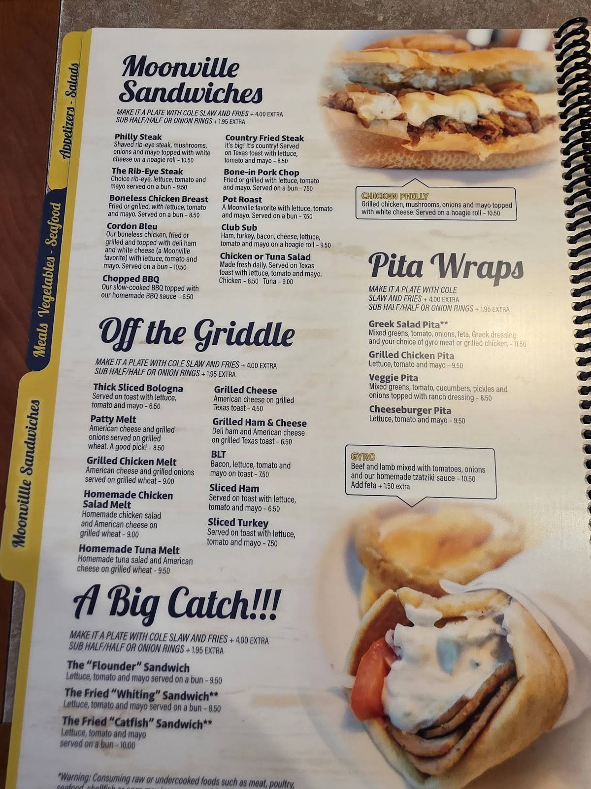 Menu at Clock Restaurant - Moonville, Gantt