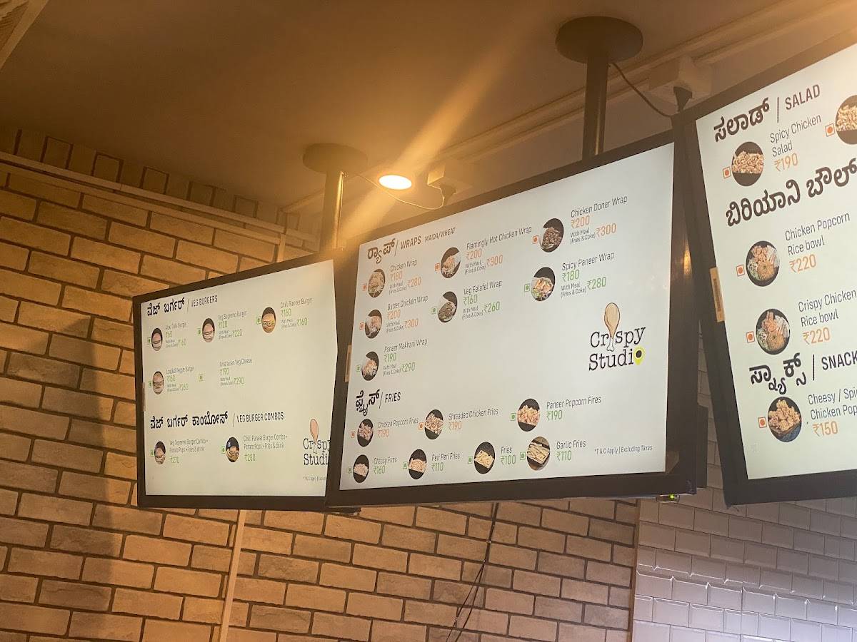 Menu at Crispy Studio, Bengaluru