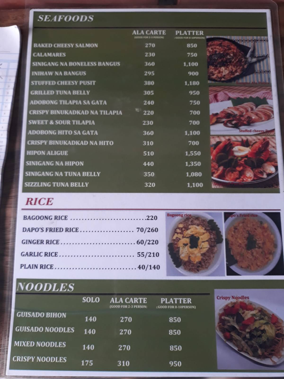 Menu at Dapo at Tisa Fairview Quezon City restaurant, Quezon City, 59 ...