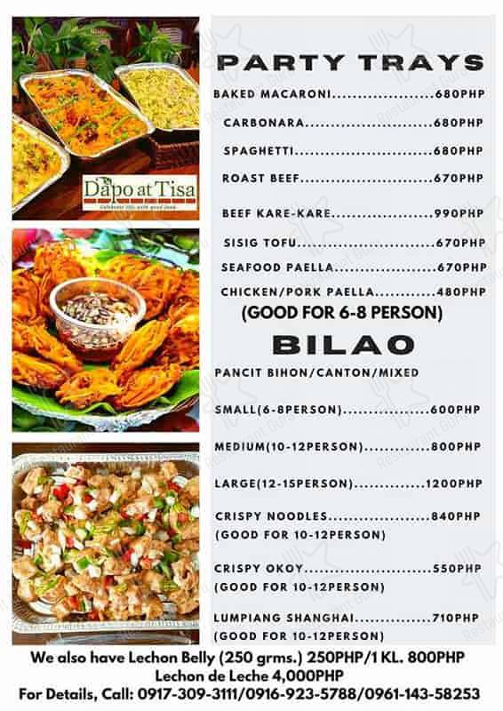 Menu at Dapo at Tisa Fairview Quezon City restaurant, Quezon City, 59 ...