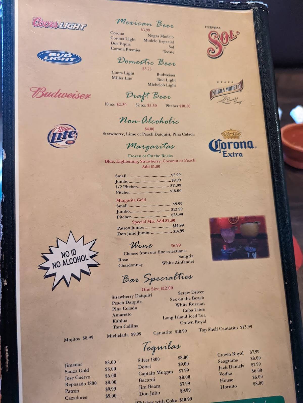 Menu at El Comal Mexican Restaurant, McCalla, AL-216 A
