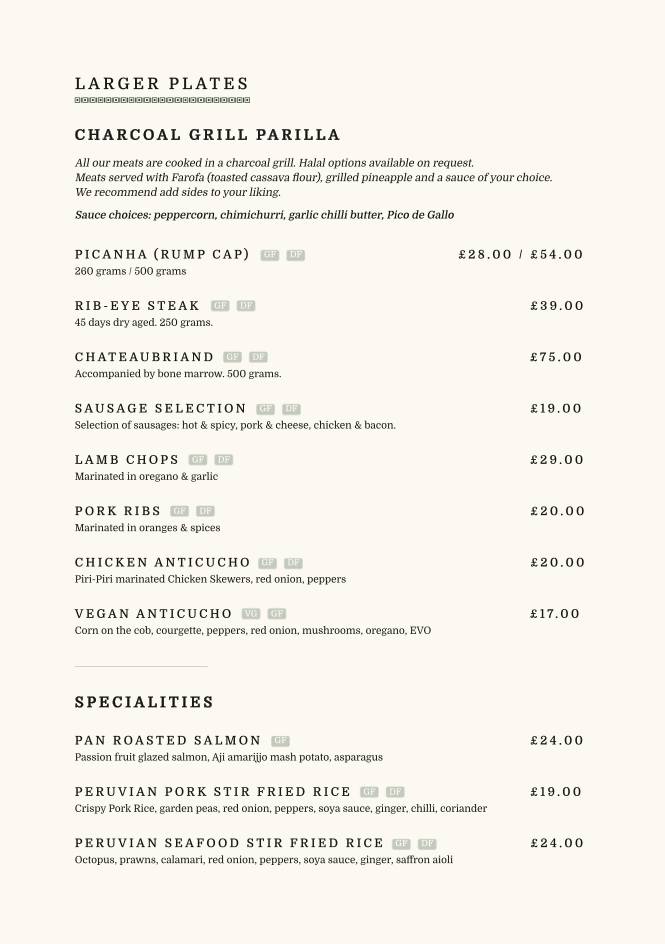 Menu at El Santo Bar and Restaurant, Glasgow