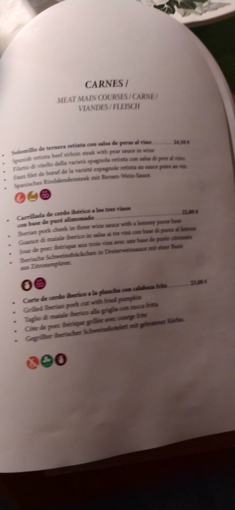 Menu at El Trillo Restaurante Granada, Granada