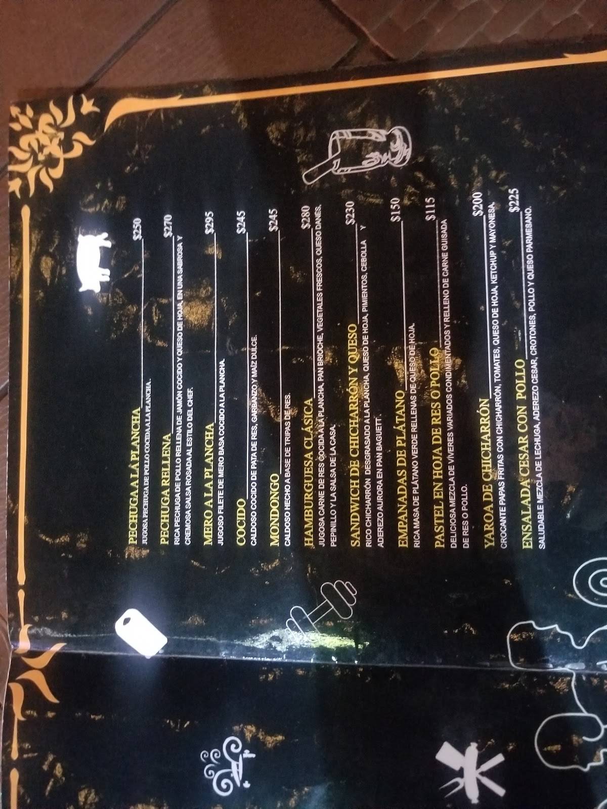 Menu at El gimnasio foodtruck restaurant, Dominicana