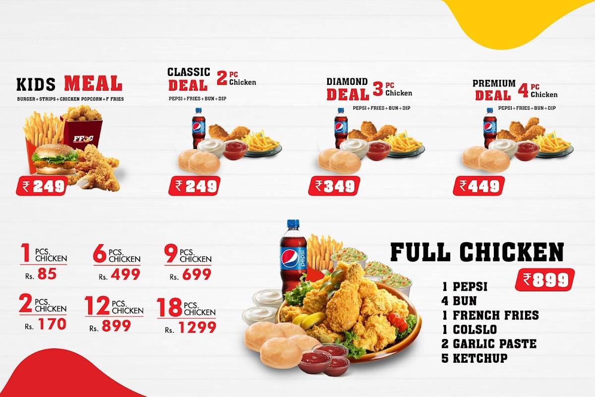 Menu at FF, Edamuttam