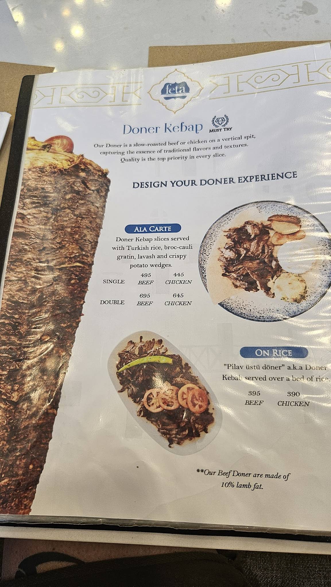 Menu at Feta Mediterranean Restaurant BGC, Taguig