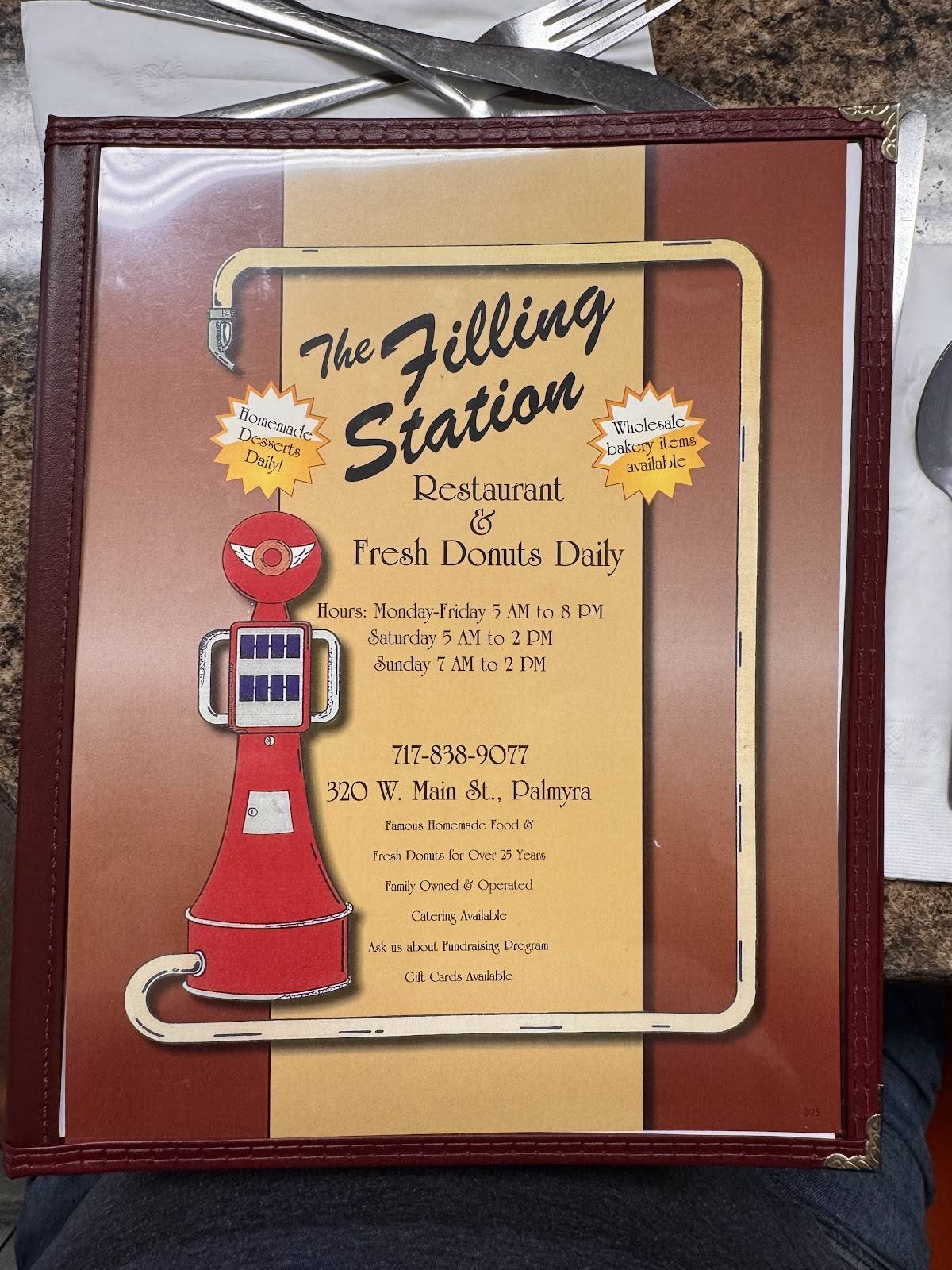 Menu at Filling Station restaurant, Palmyra