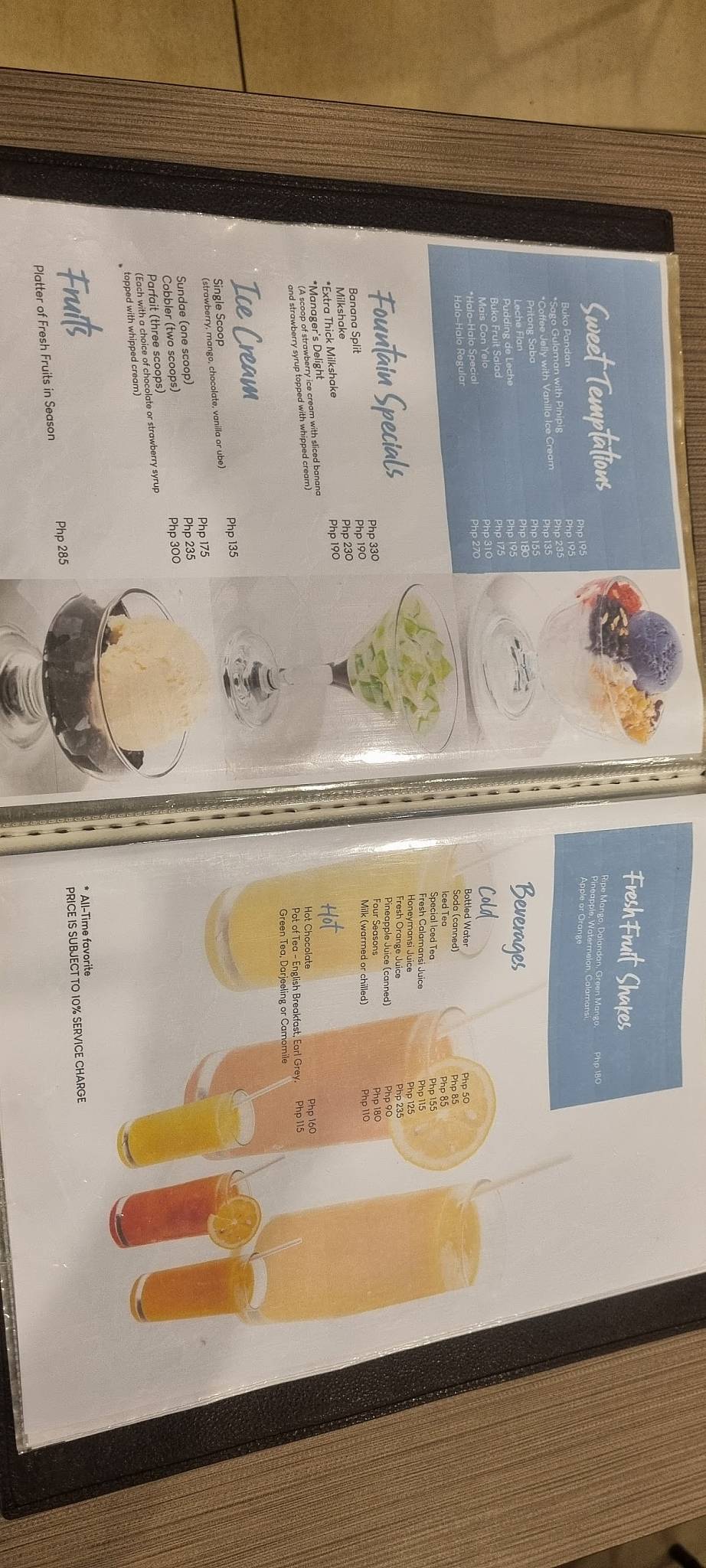 Menu at Floating Island Restaurant, Makati, H257+PR7