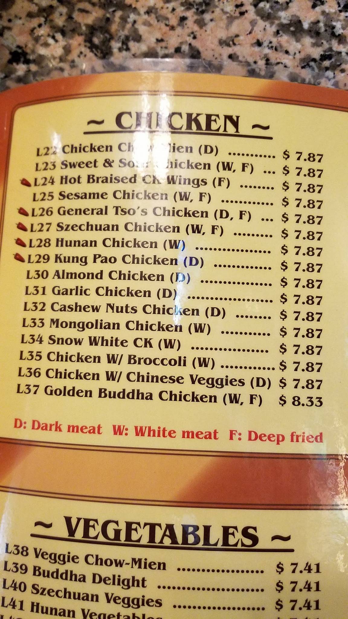 Menu at Golden Buddha Restaurant, Decatur, Clairmont Rd