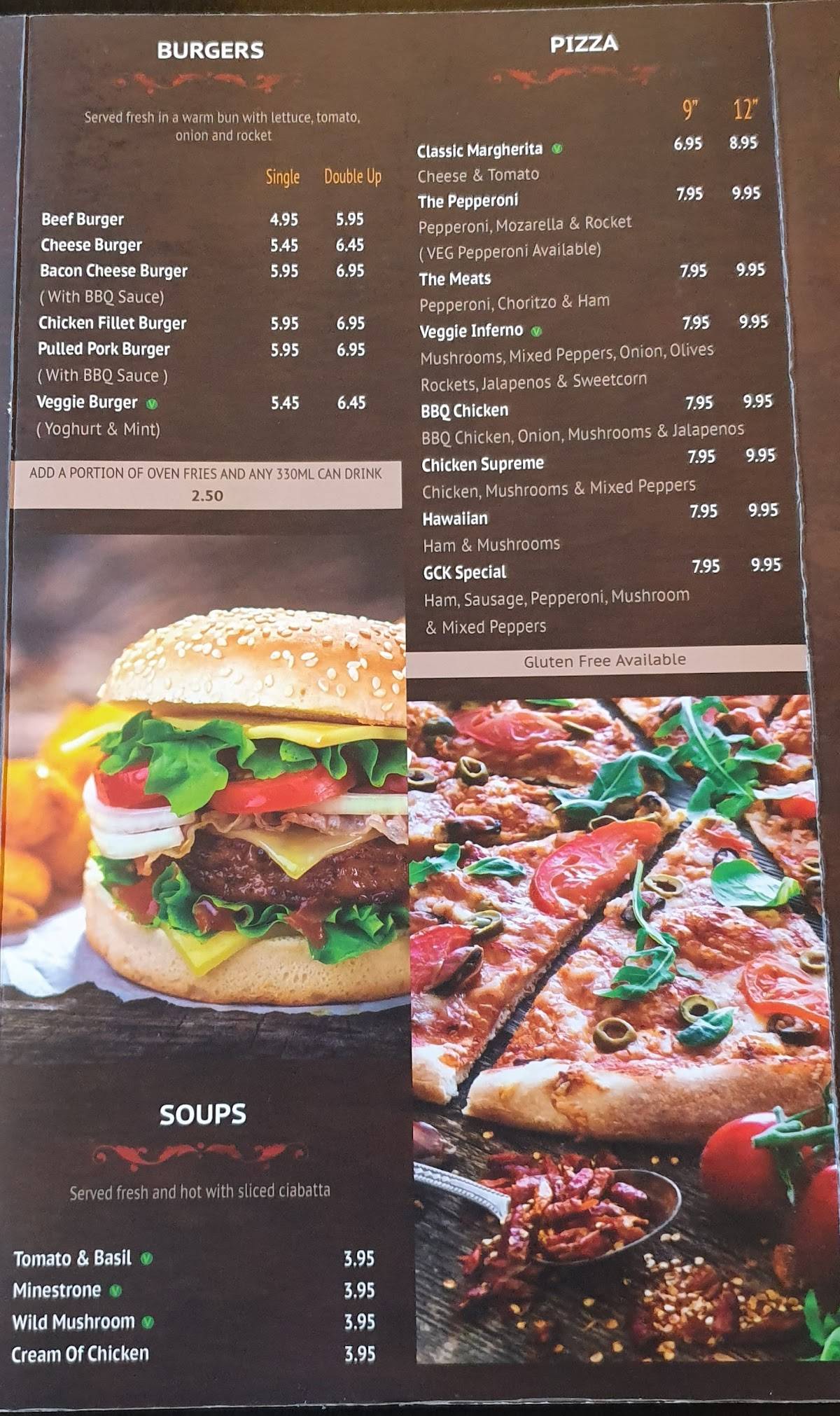Menu at Grand Central Kitchen restaurant, Birmingham