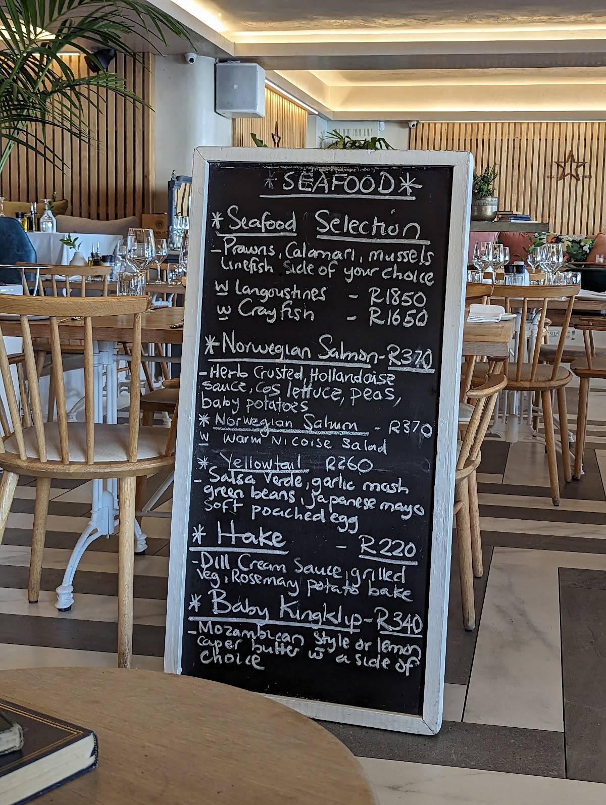 Speisekarte von Grand Pavilion restaurant, Kapstadt