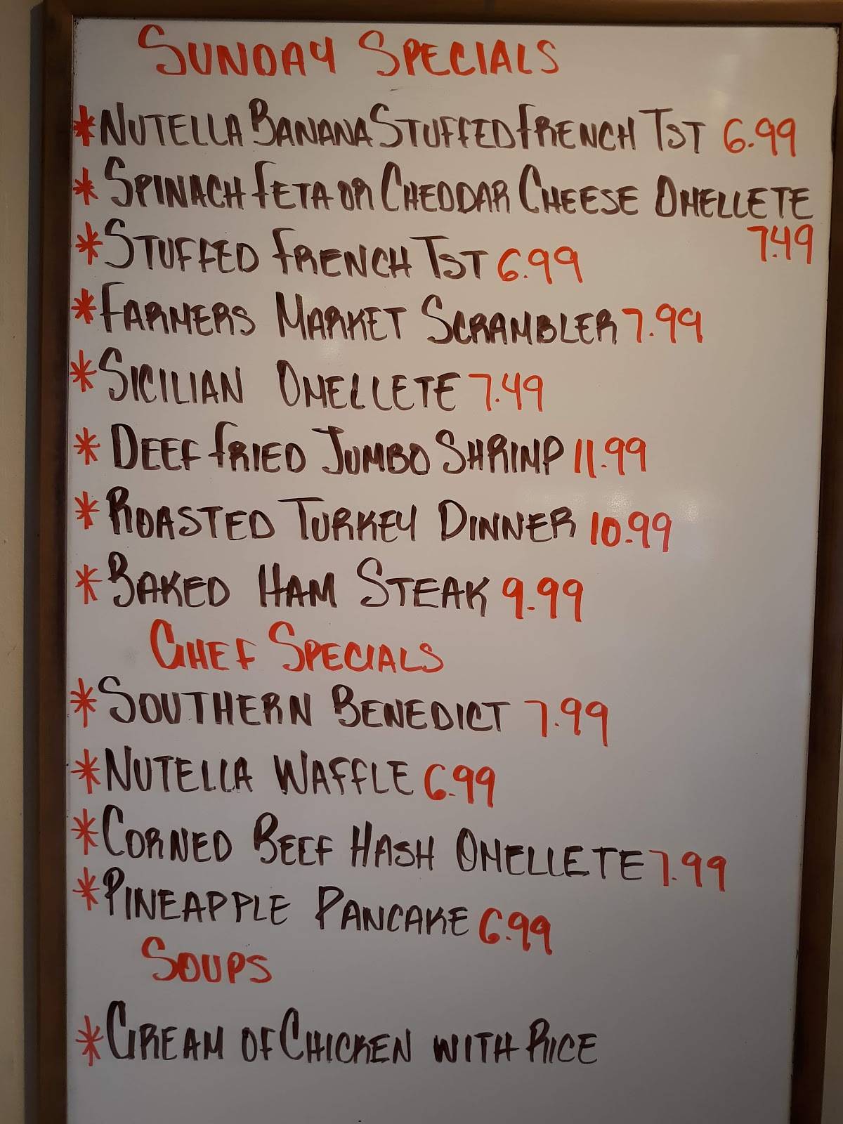 Menu at Grandma Sally's Restaurant, New Port Richey