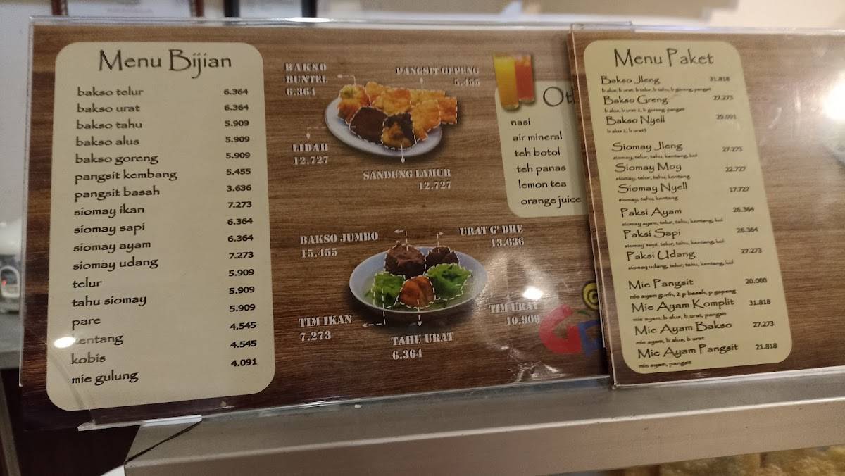Carta de Gress Food Restaurant Galeria Mall, Yogyakarta