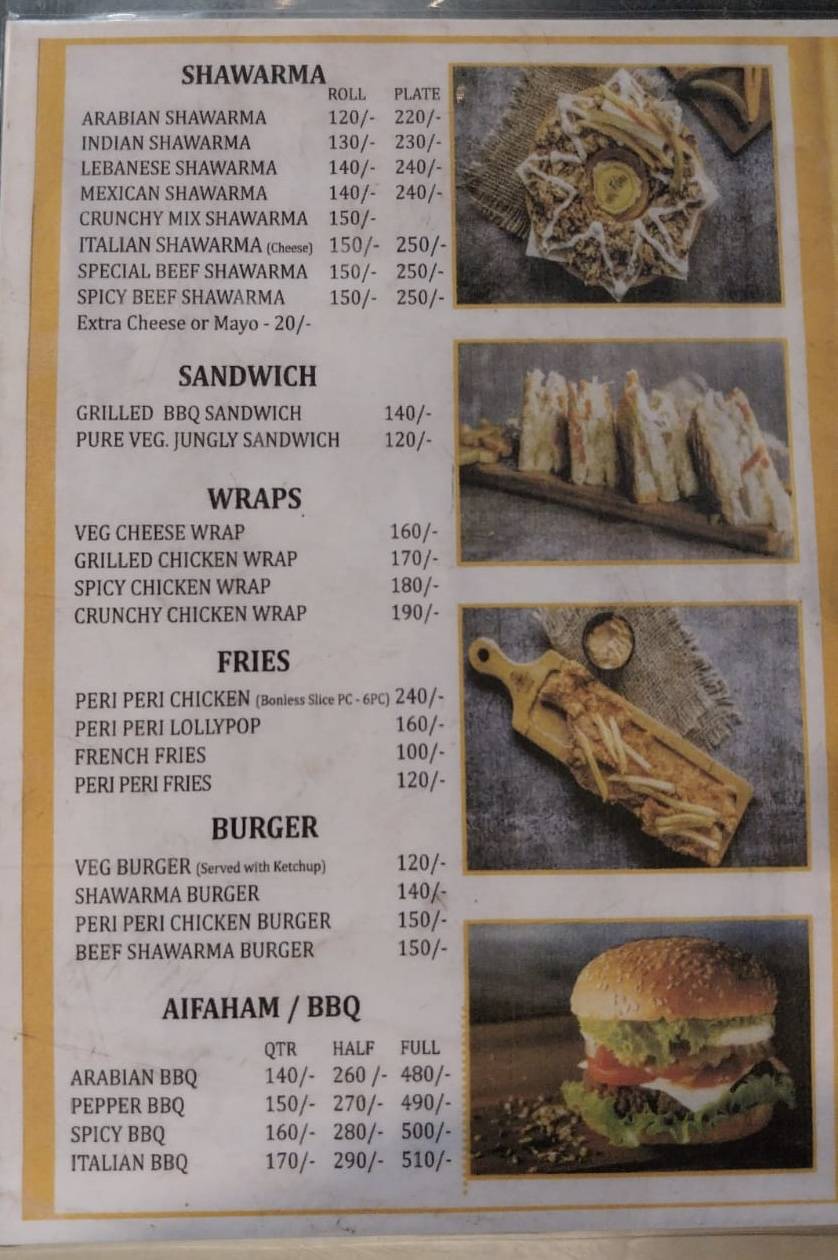 Menu at Grill N Chill, Kannur