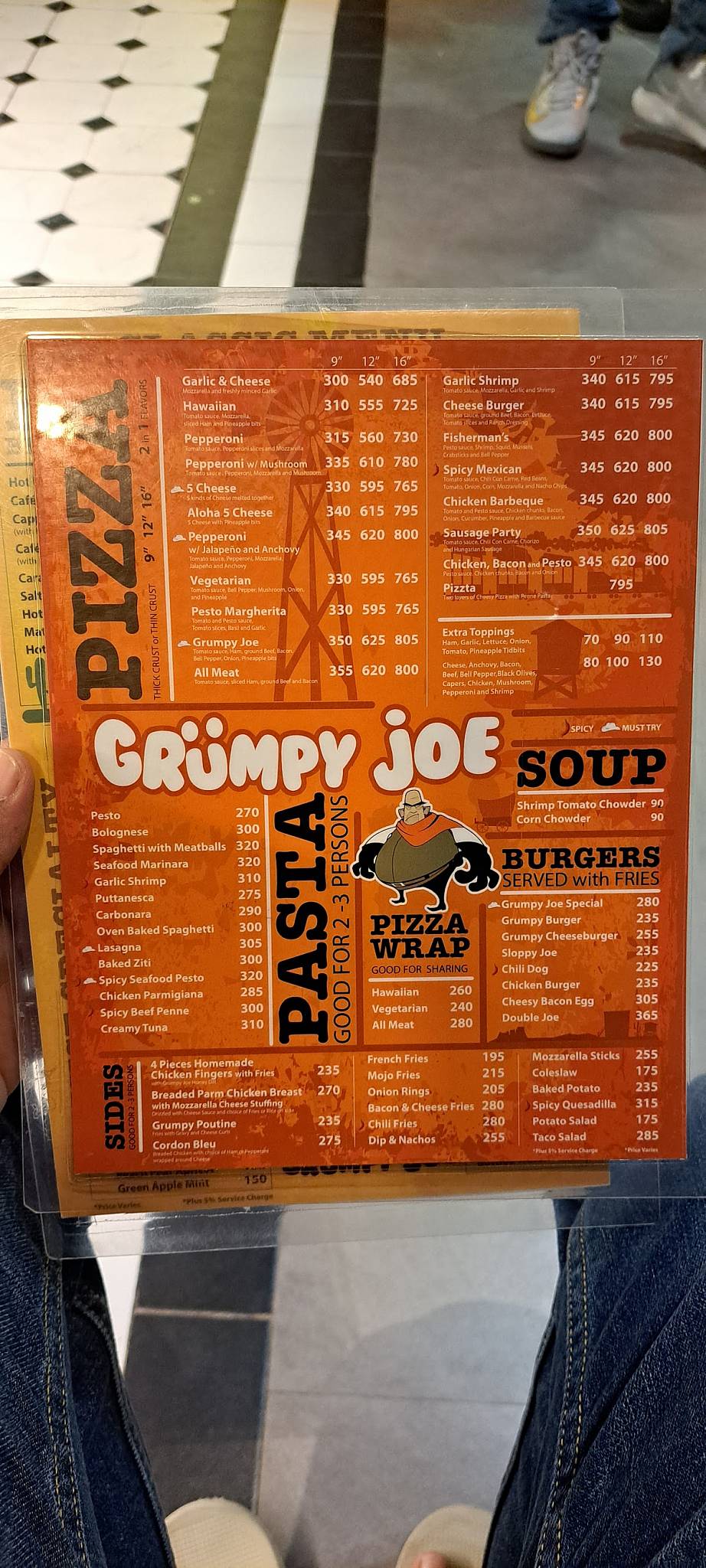 Menu at Grumpy Joe - Dagupan restaurant, Dagupan