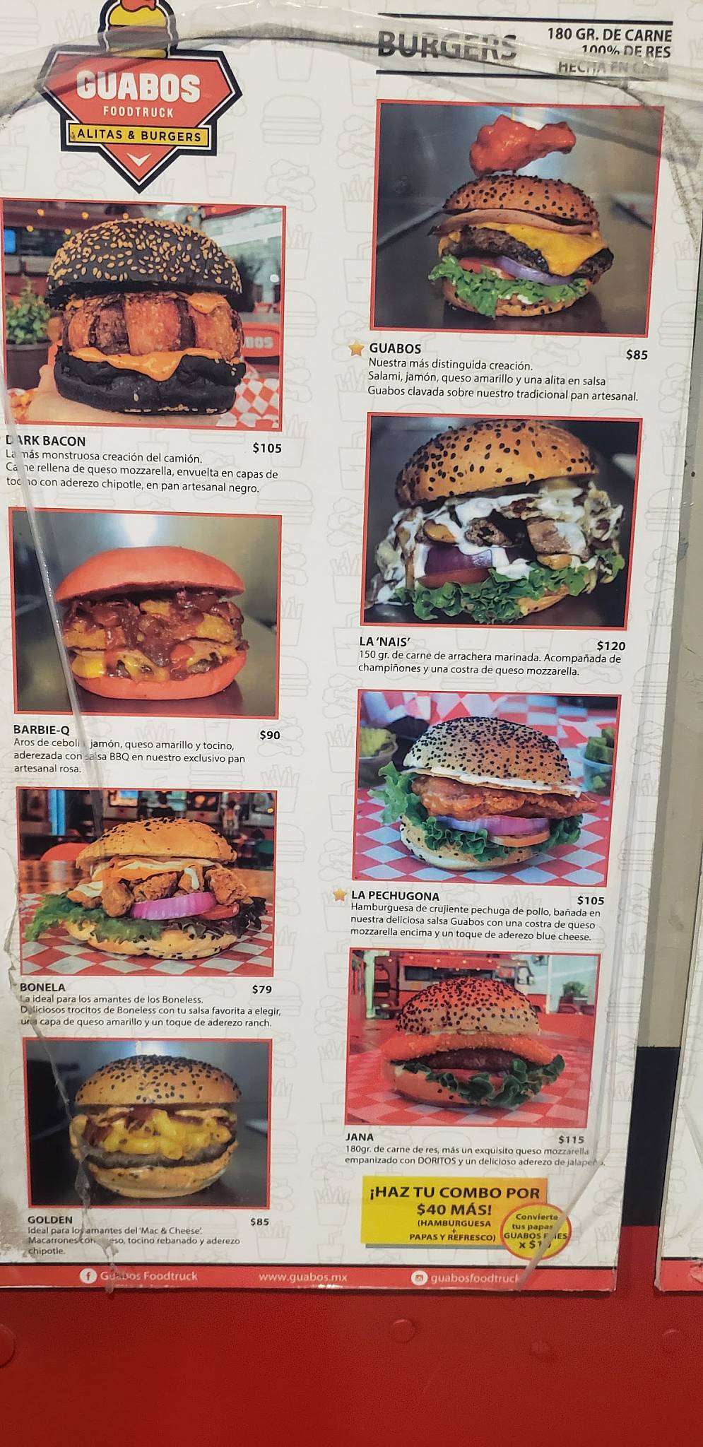 Carta del restaurante Guabos Foodtruck, Apodaca, Estardo Guajardo 408