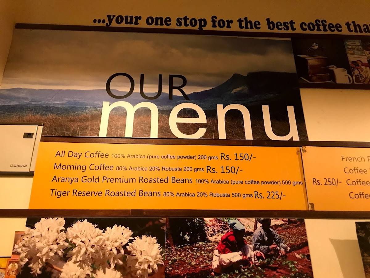 Menu at Hunkal Coffee, Malleswaram, Bengaluru