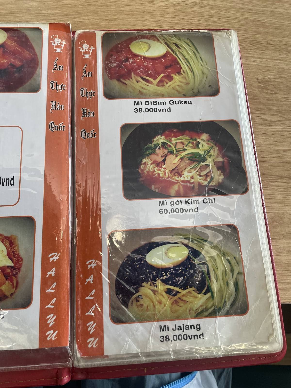 Menu at Hallyu Korean Fast Food, Ho Chi Minh City, 125 Trần Minh Quyền