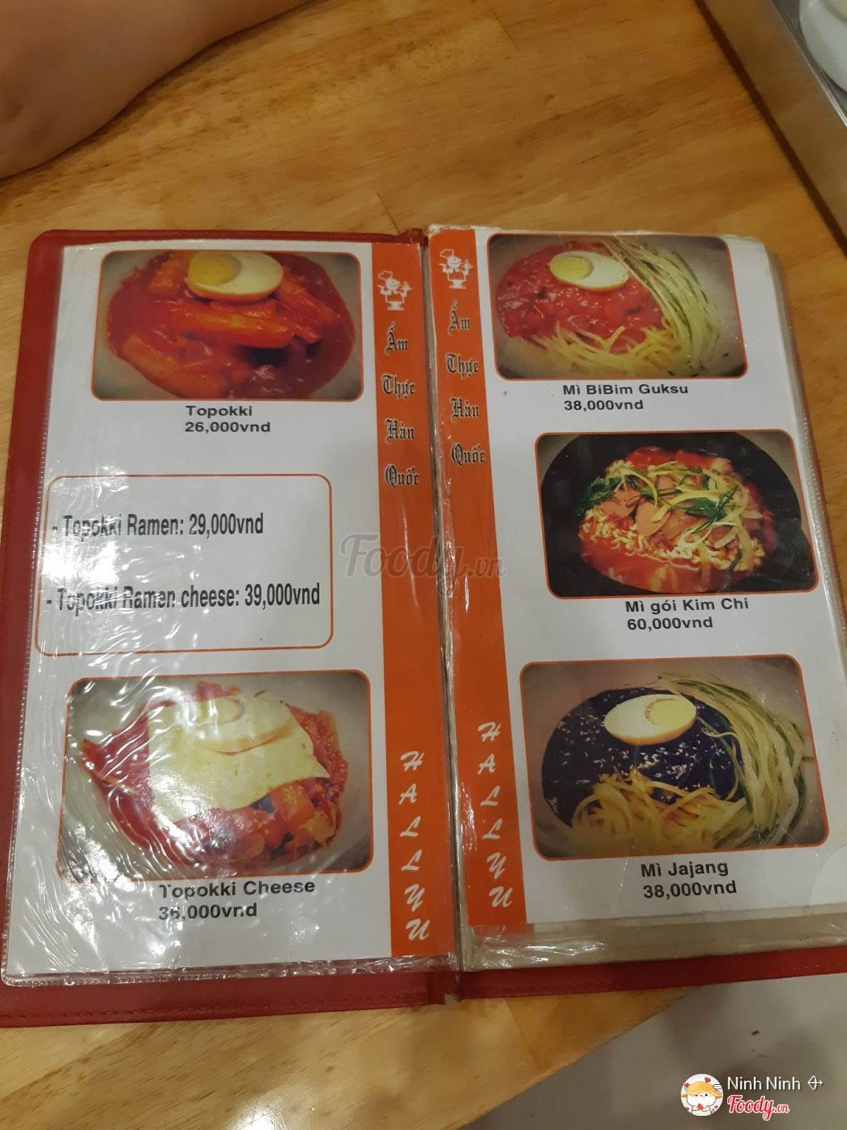 Carta de Hallyu Korean Fast Food, Ciudad Ho Chi Minh (Saigón), 125 Trần ...