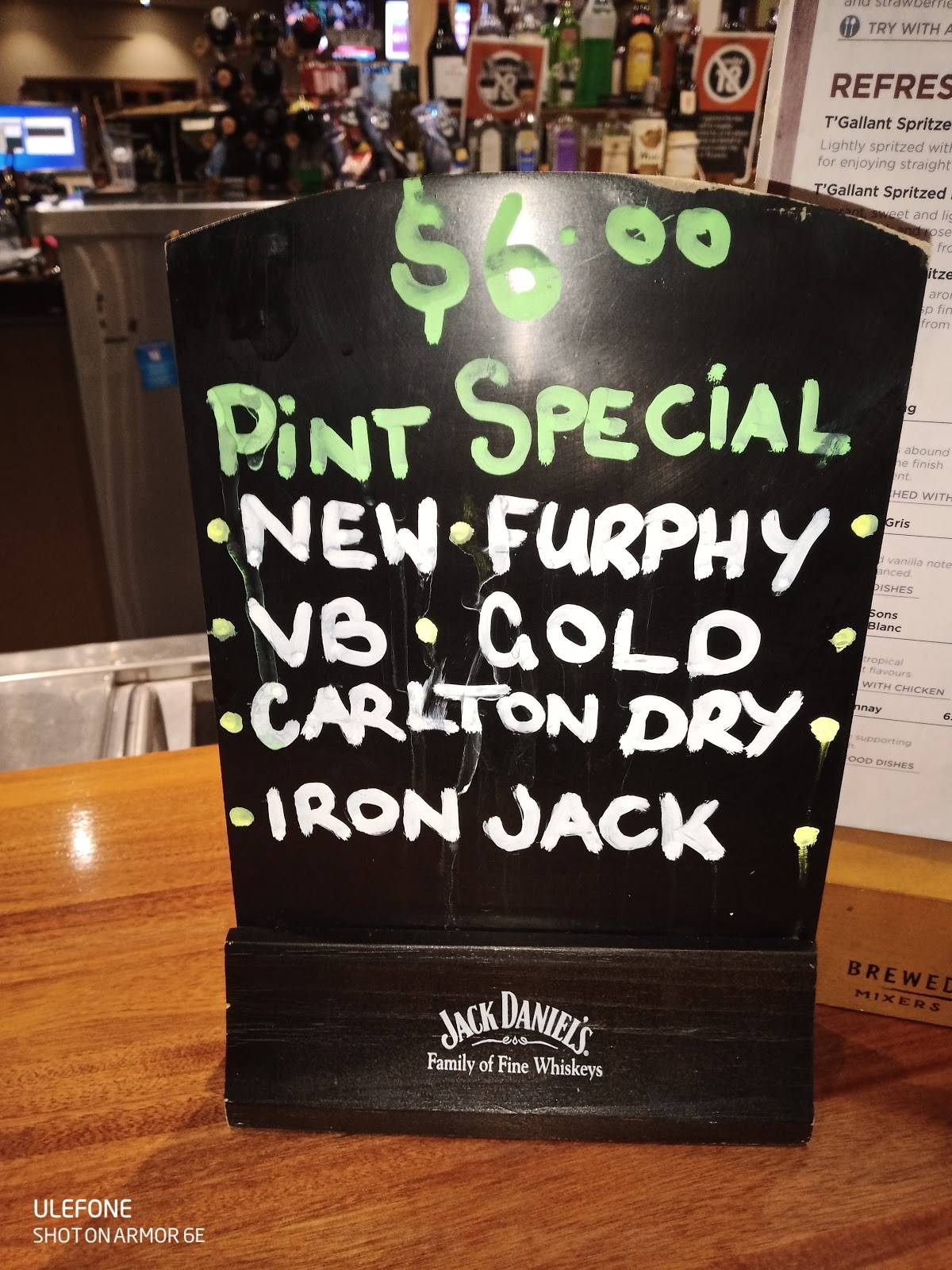 Menu at Henry Rous Tavern restaurant, Ballina