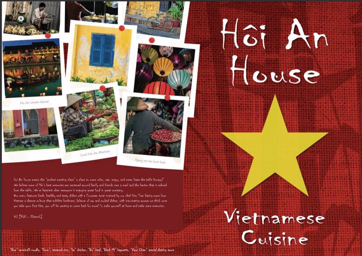 Menu at Hoi An House restaurant, Christchurch