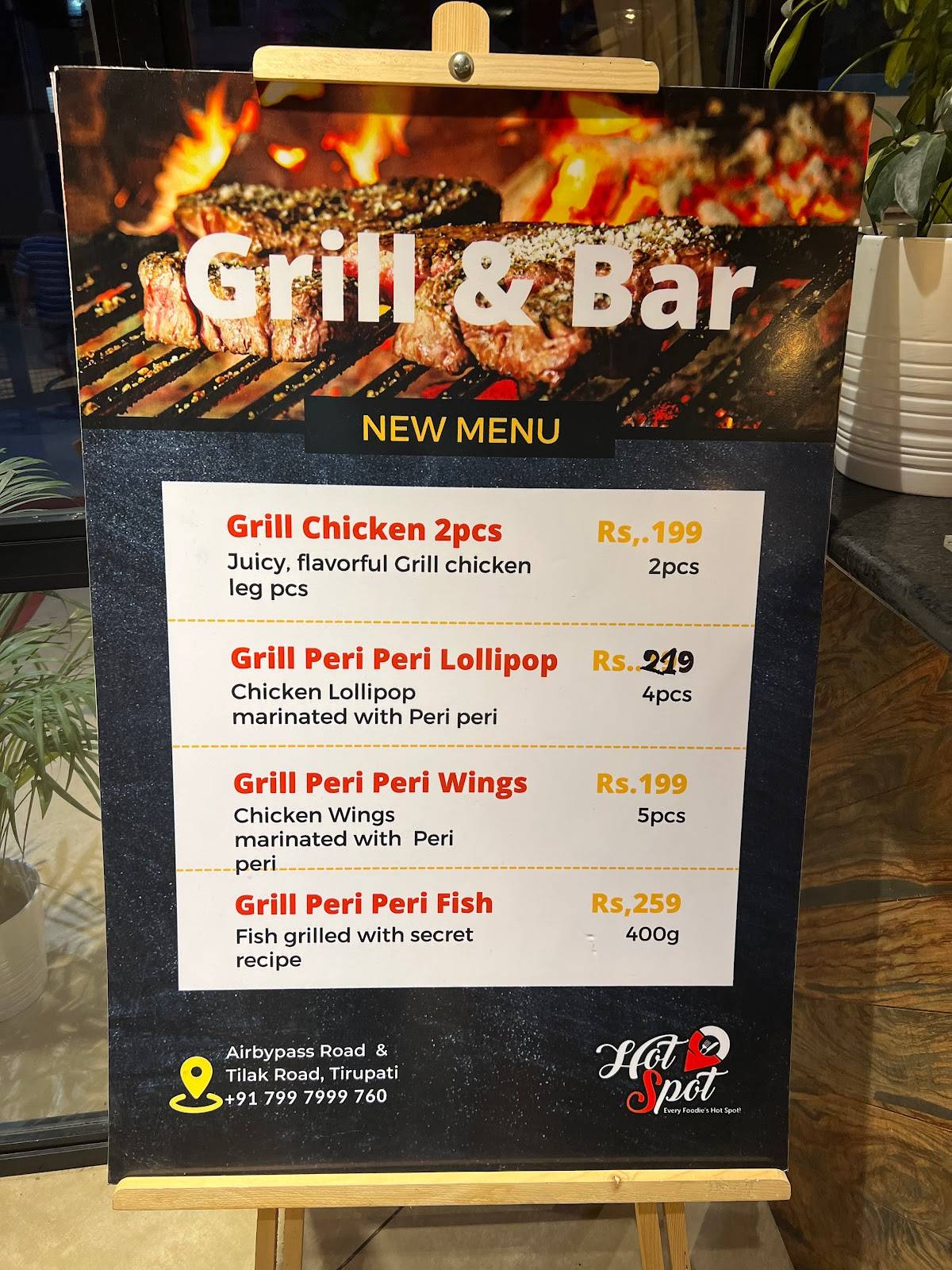 Menu at Hot Spot Cafe, Tirupati, Air Bypass Rd