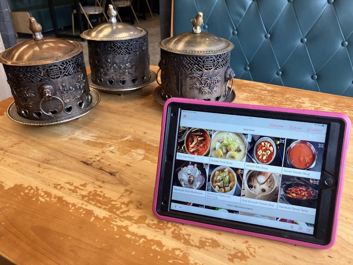 Menu at Hotly Pot restaurant, Winnipeg