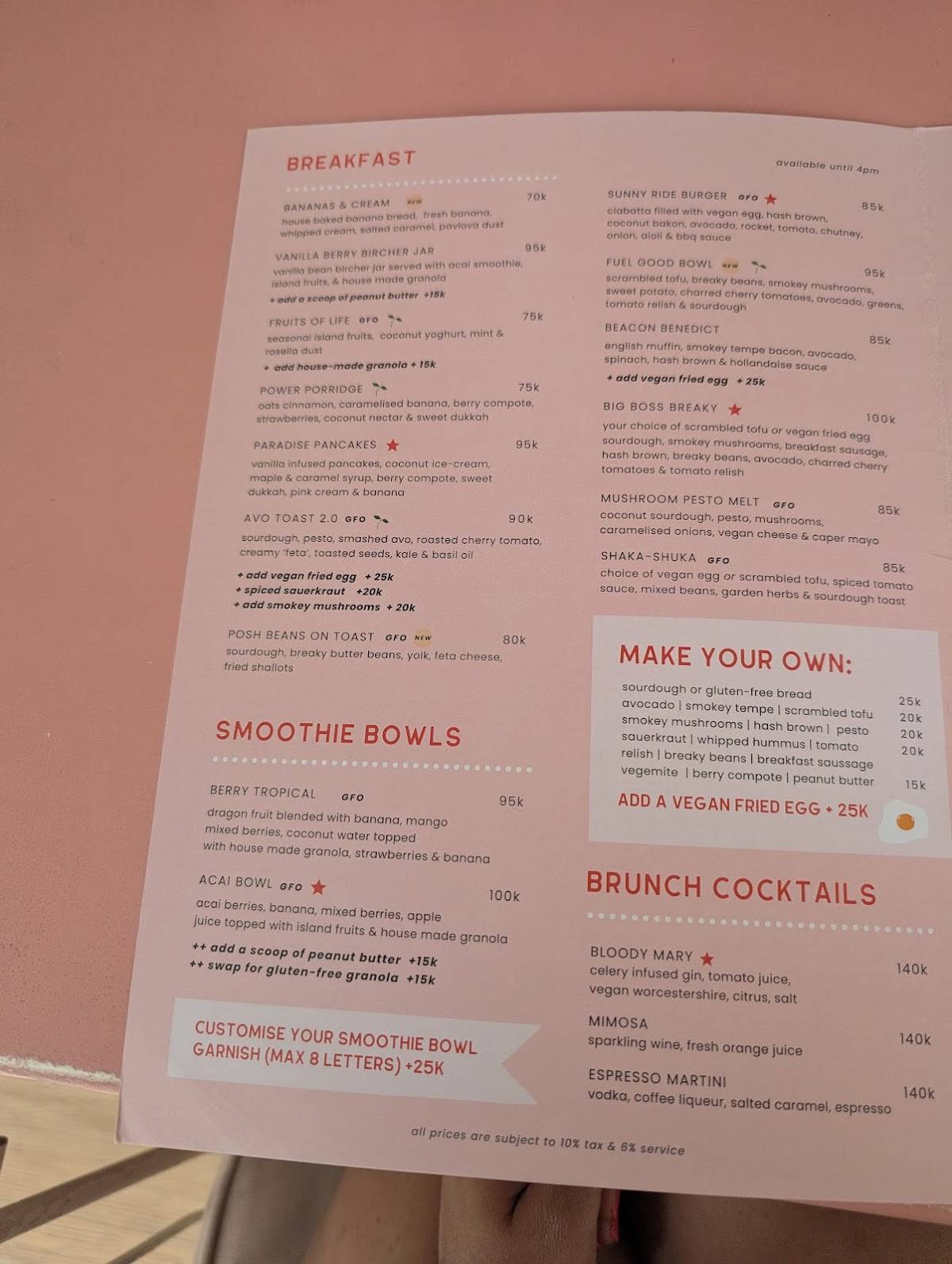 Menu at KYND COMMUNITY SEMINYAK restaurant, Mengwi