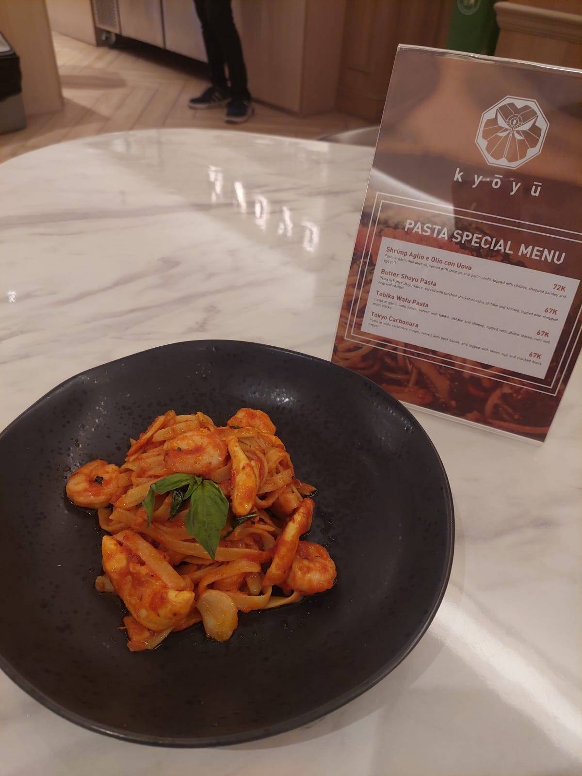 Menu at Kyoyu pub & bar, West Jakarta