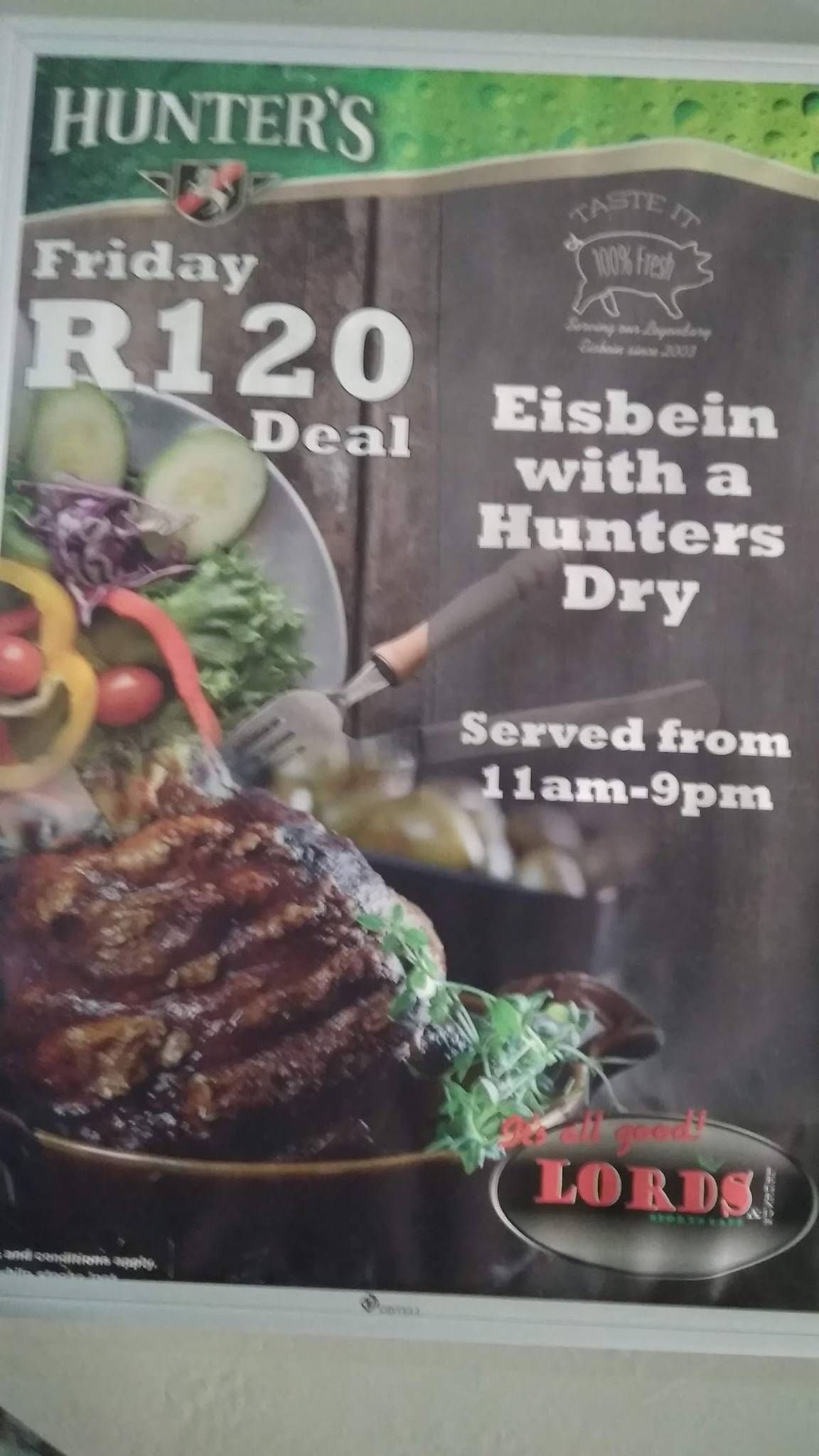 Menu at LORDS & LEGENDS SPORTS CAFE BRIGHTON BEACH, Durban