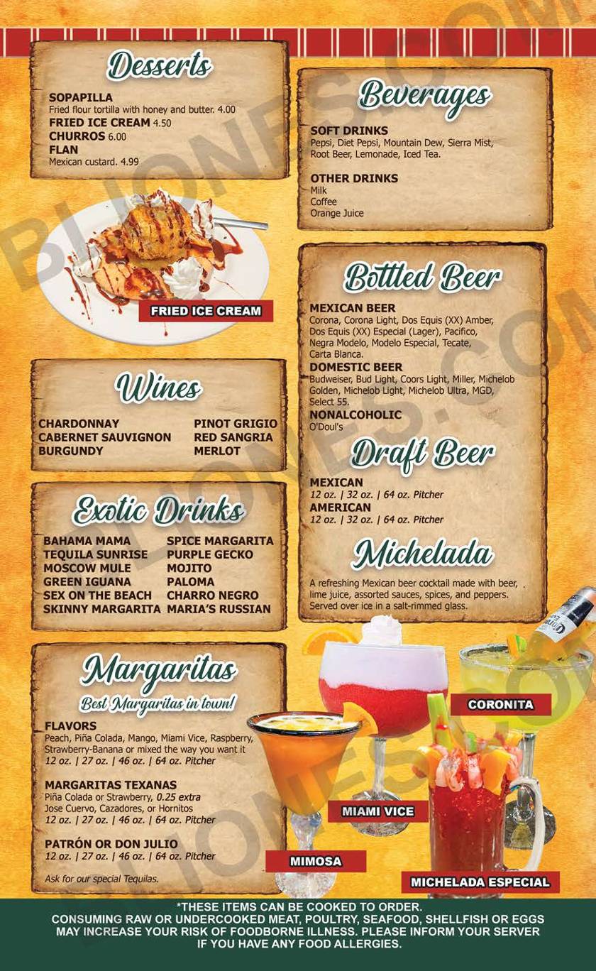 Menu at Lomita's Mexican Restaurant, Fort Dodge