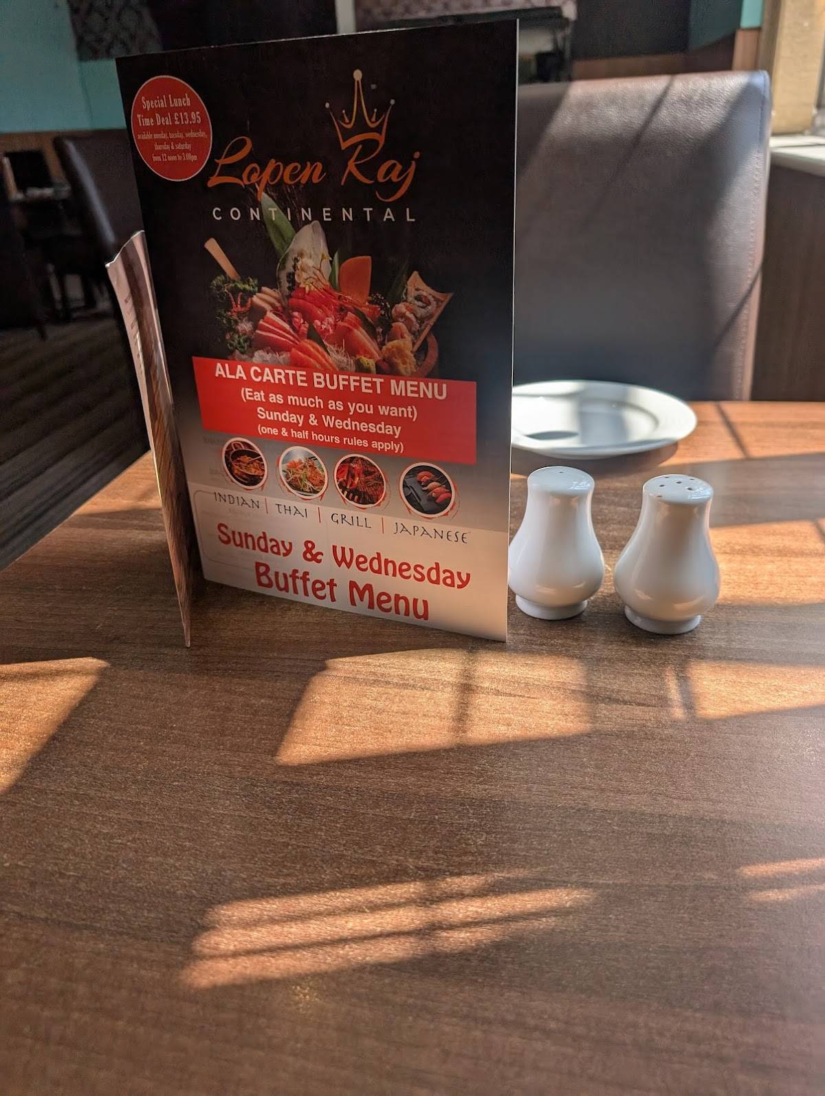 Menu at Lopen Raj Continental restaurant, South Petherton
