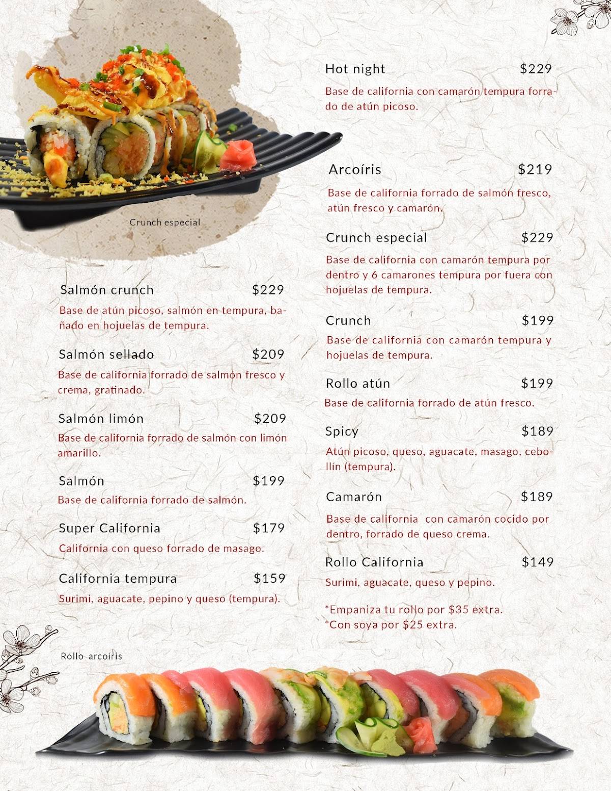 Carta del restaurante MAYDO, Mexicali