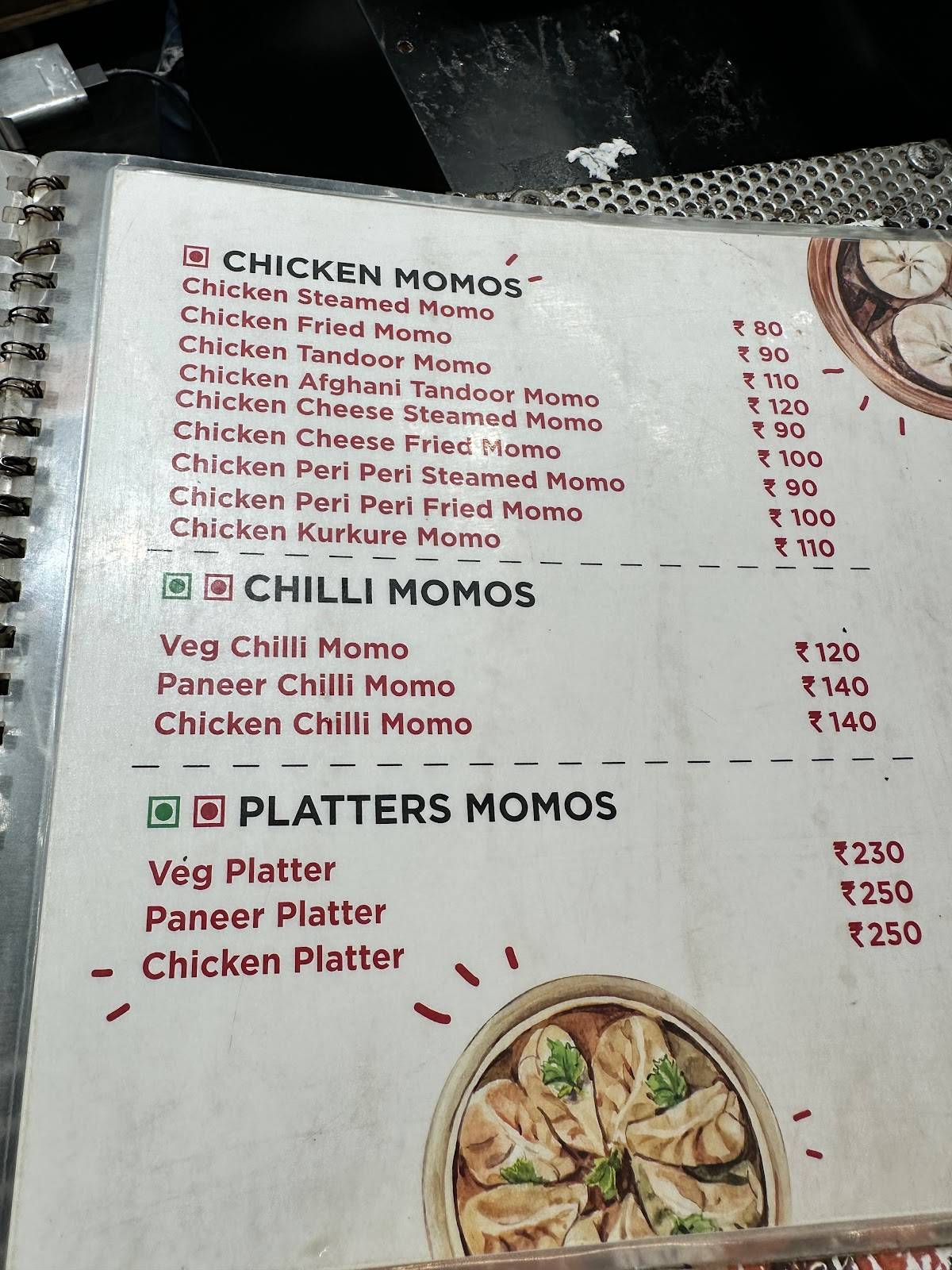 Menu at MOMO LO MOMO, Pune