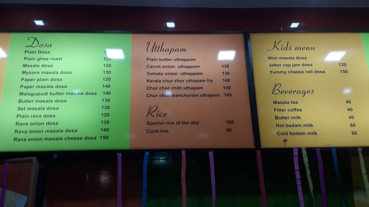 Menu at Mr. Idli, Bengaluru, Phoenix Mall