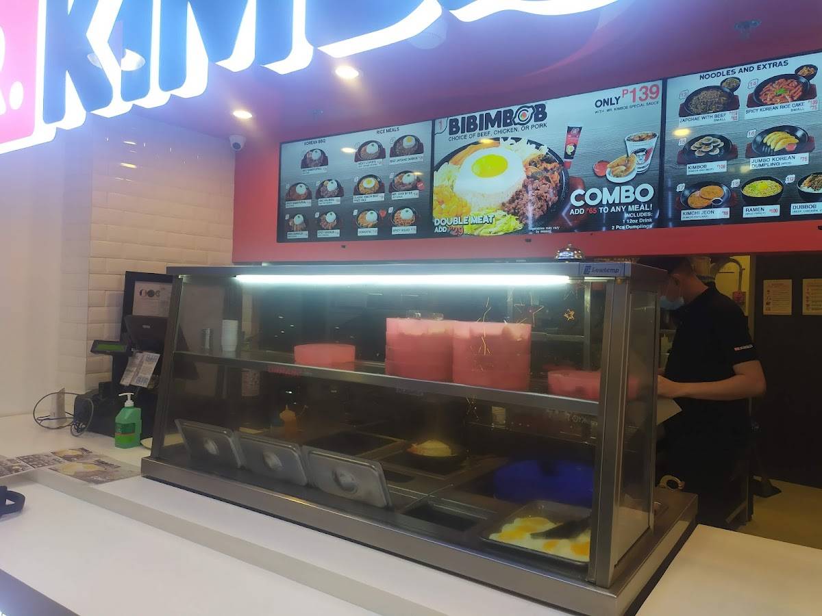 Menu at Mr. Kimbob restaurant, Manila, HXGM+CJF