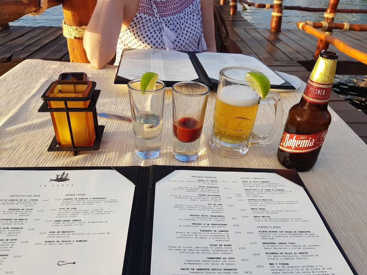 Menu at Navíos restaurant, Cancún