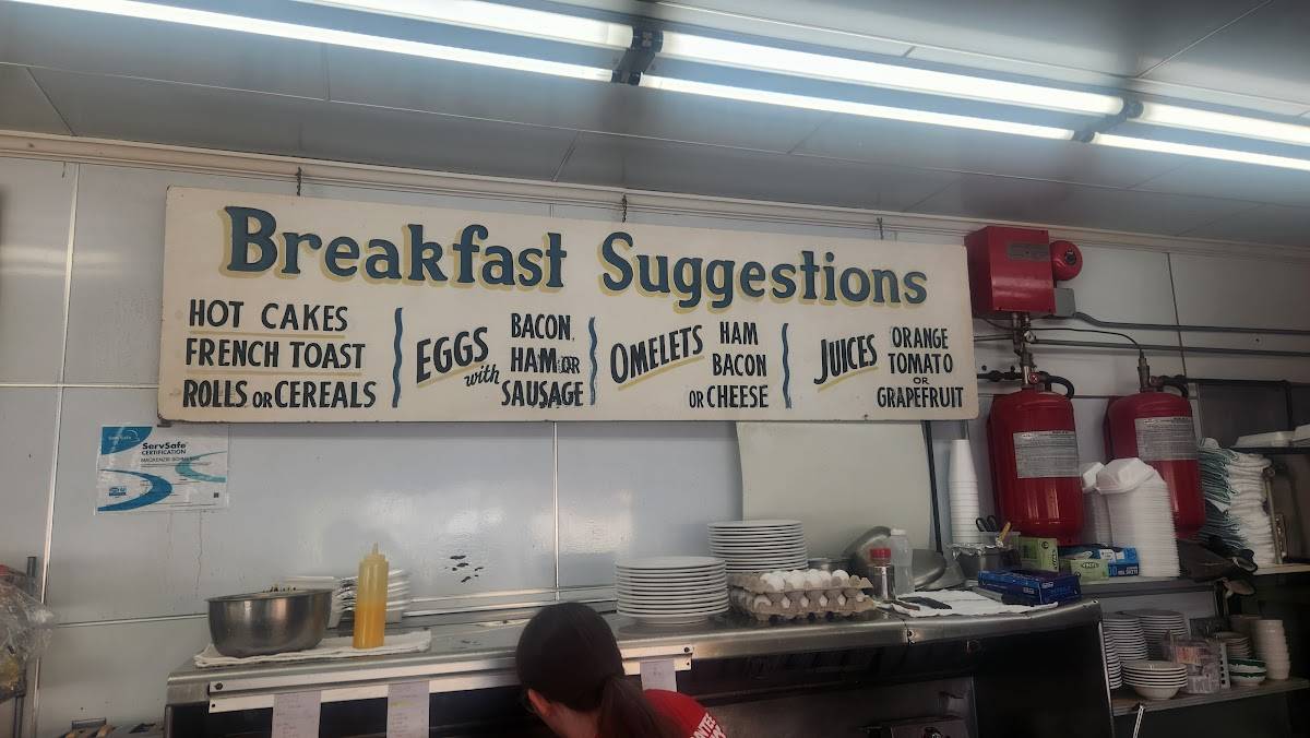 Menu at Pam & Al's Diner restaurant, Clyde