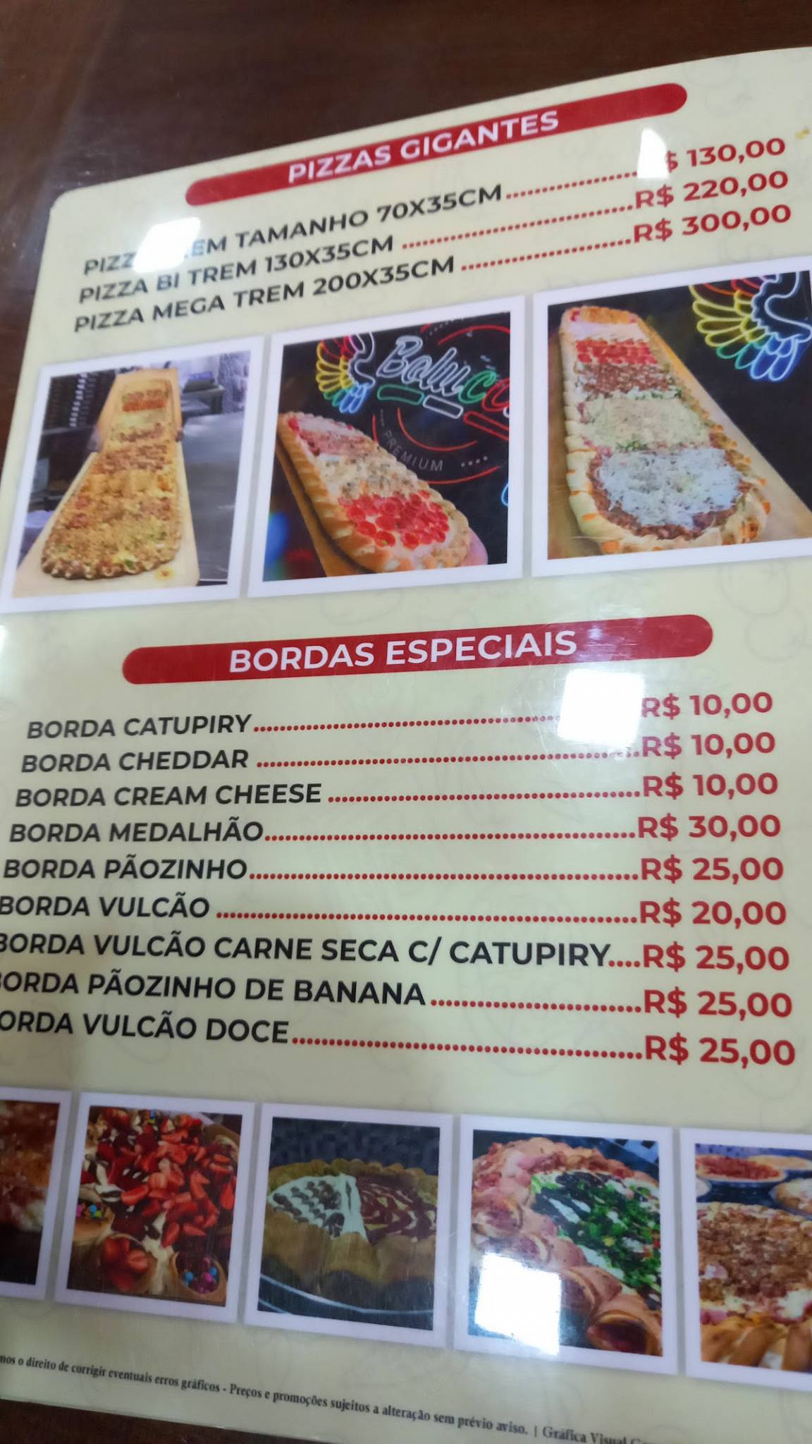 Menu em Pizzaria Boluccio Poá, Poá